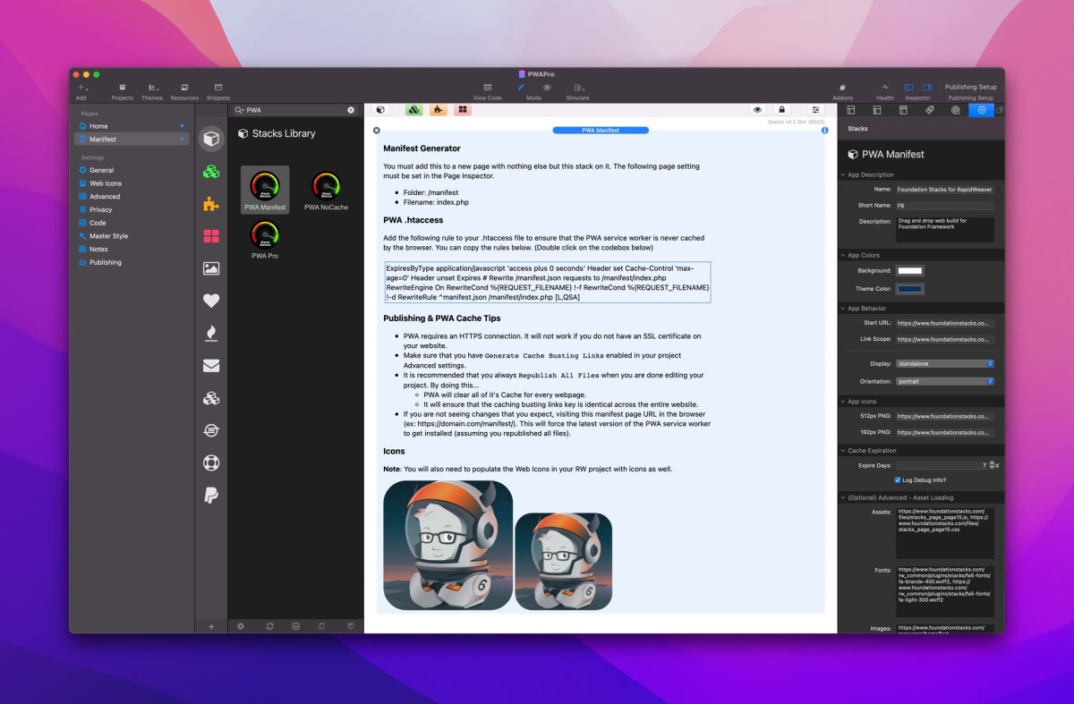 PWA Pro Stacks Addon by Weaver's Space