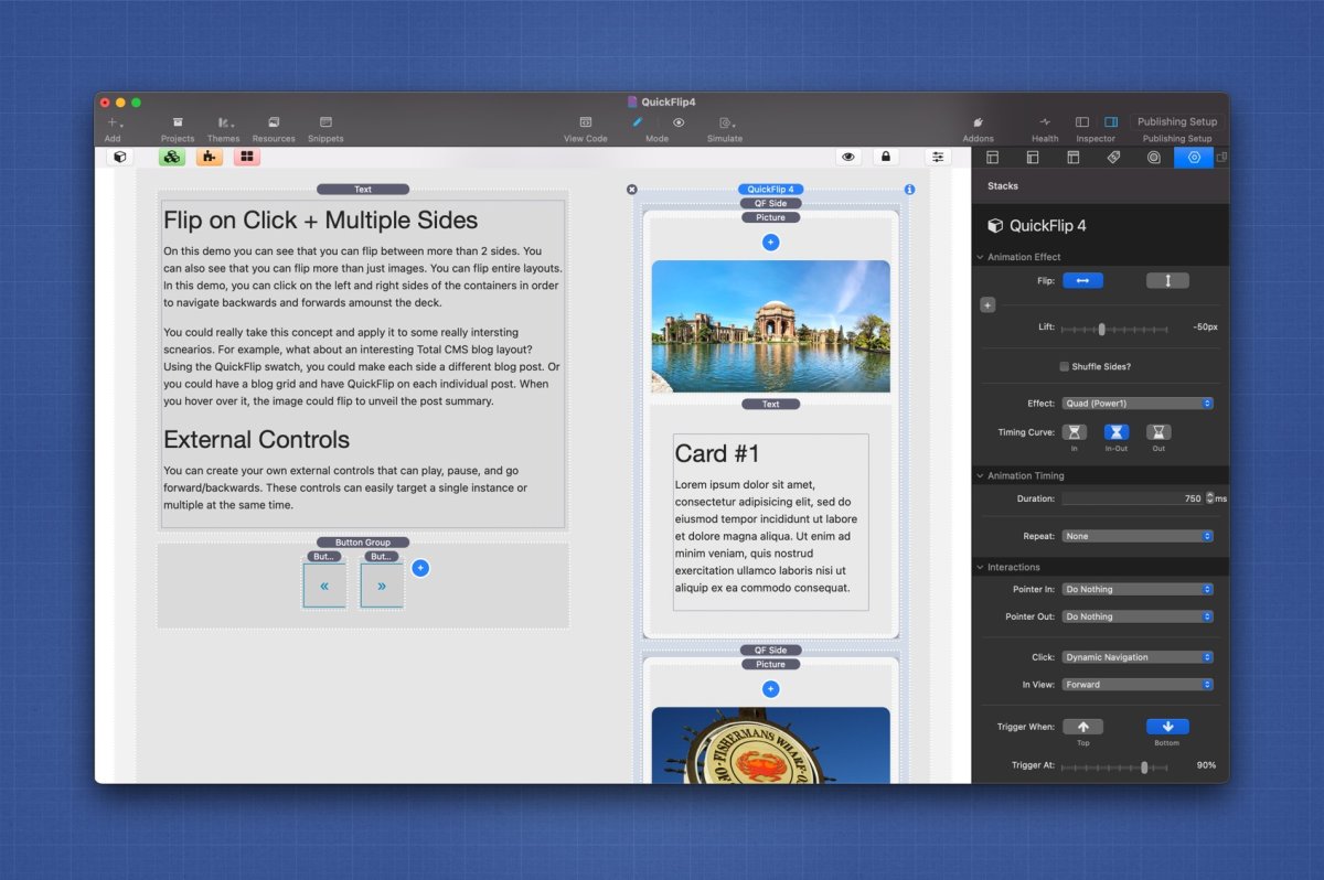 QuickFlip 4 Stacks Addon by Weaver's Space