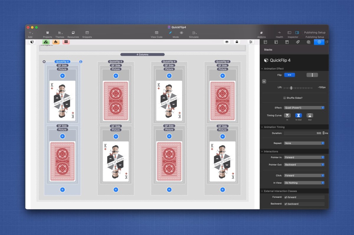 QuickFlip 4 Stacks Addon by Weaver's Space